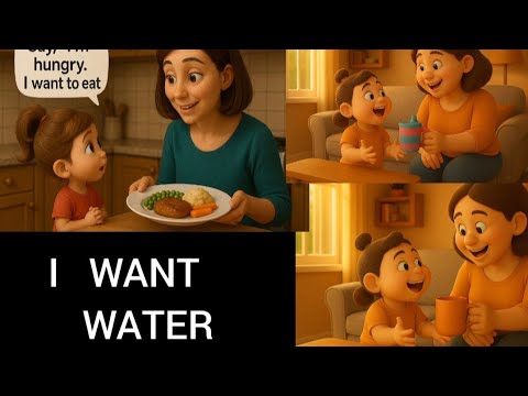 Learning How to Say, I Want Water and I Want to Eat - YouTube