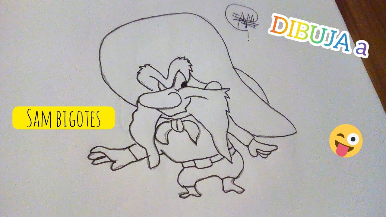 DIBUJA A Sam BIGOTES ( DRAW ING ) - YouTube