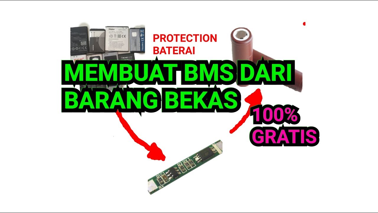 bms, Dari baterai handphone bekas - YouTube