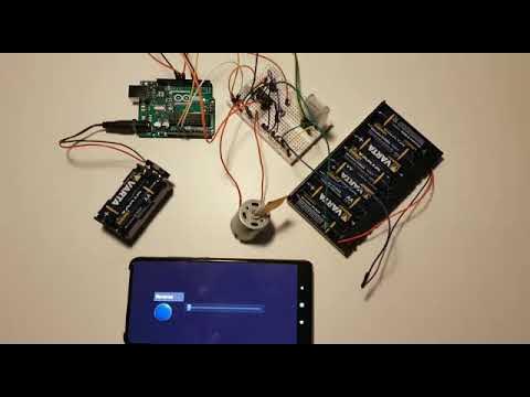 Speed and direction control of DC motor via bluetooth PWM signal ...