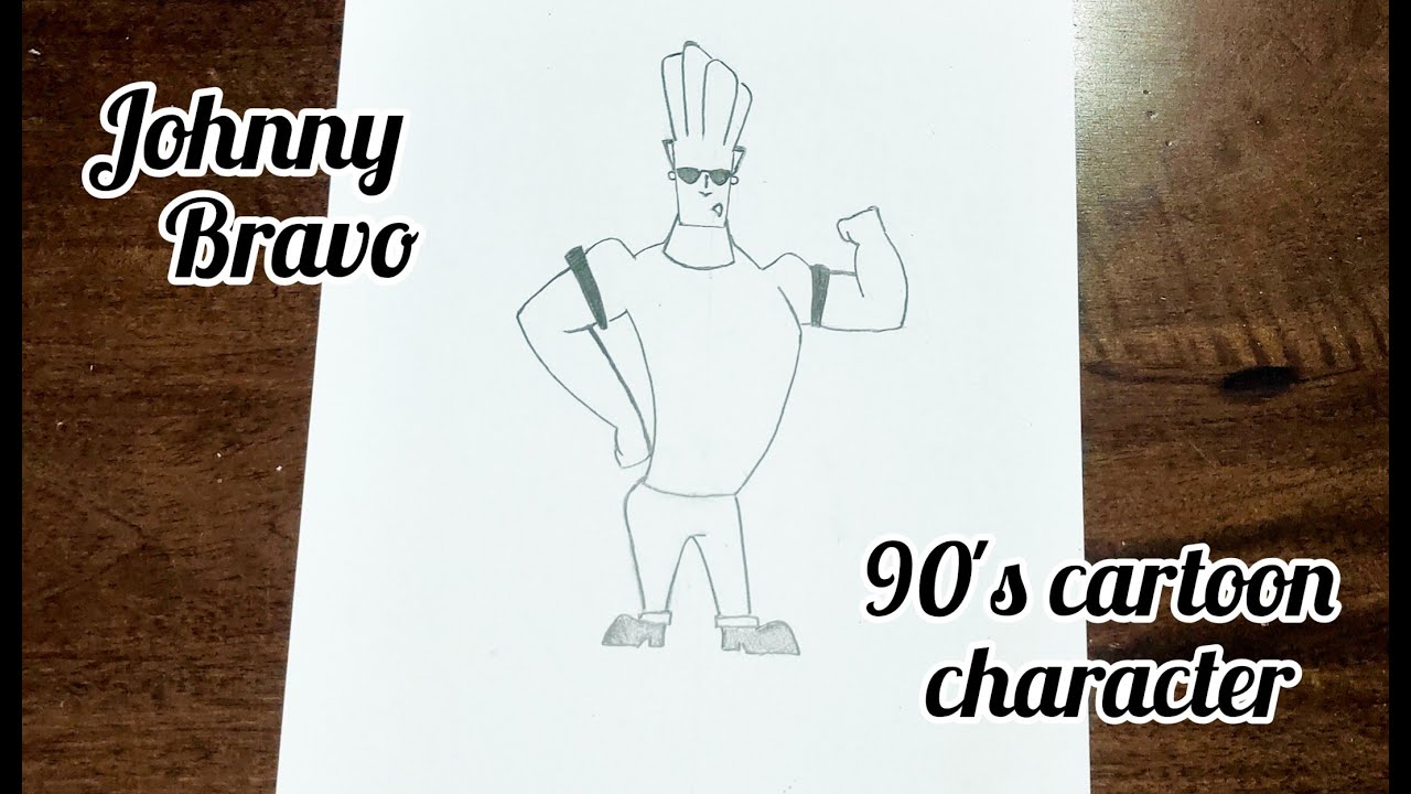 How to draw a cartoon character ''JOHNNY BRAVO' | Pencil sketch | Art ...