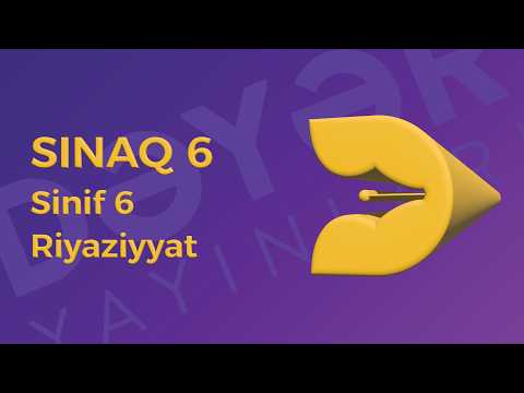 Riyaziyyat 6-cı sinif - Sınaq 6