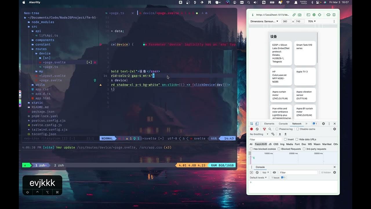 Build a custom homeassistant client using Sveltekit and Neovim - YouTube