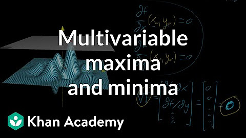 M1C, MD, Lesson 13: Unconstrained Multivariable Optimization - YouTube