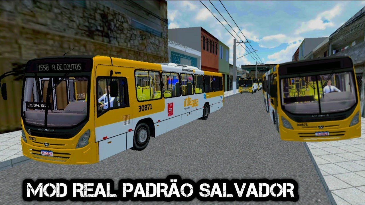 MOD BUS PADRÃO SALVADOR MUITO REALISTA + LINHA FICTÍCIA 1550 VIA VISTA ...