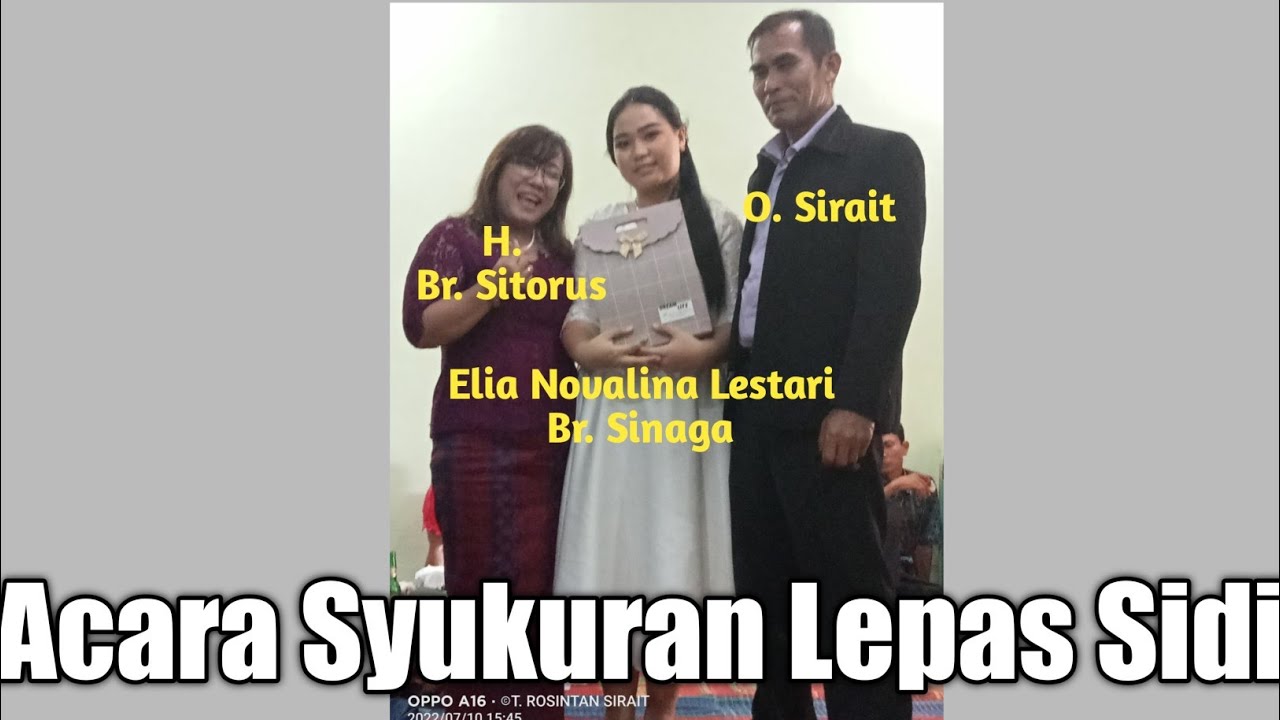 Acara Syukuran Lepas Sidi Elia Novalina Lestari Br. Sinaga - YouTube