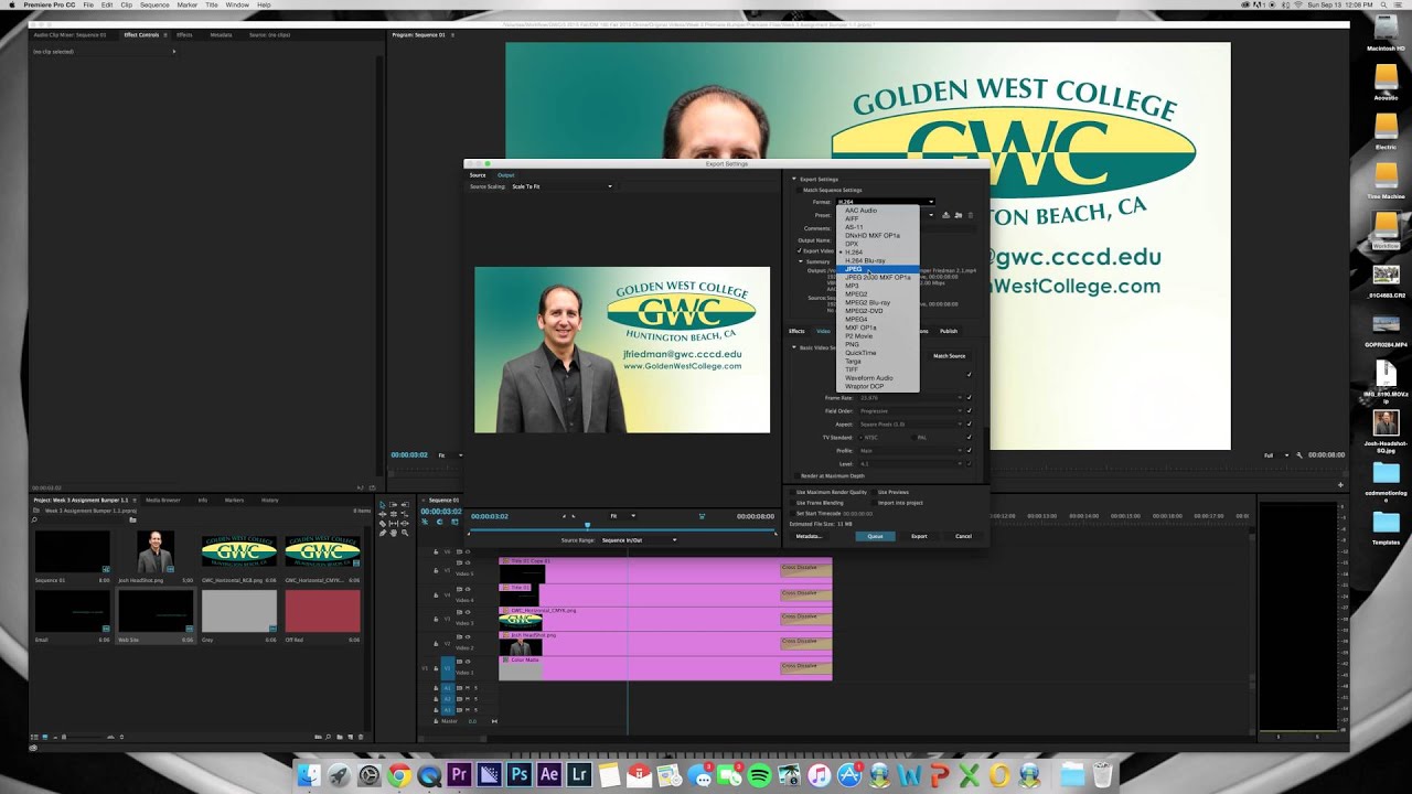 Exporting Files in Adobe Premiere Pro CC 2015 - YouTube