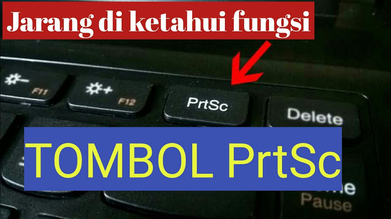 FUNGSI TOMBOL PrtSc PADA KEYBOARD KOMPUTER - YouTube