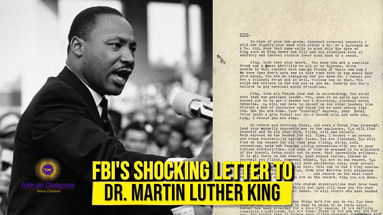 FBI's Letter To Dr King Urged Him To Take His Own Life Or Be Exposed ...