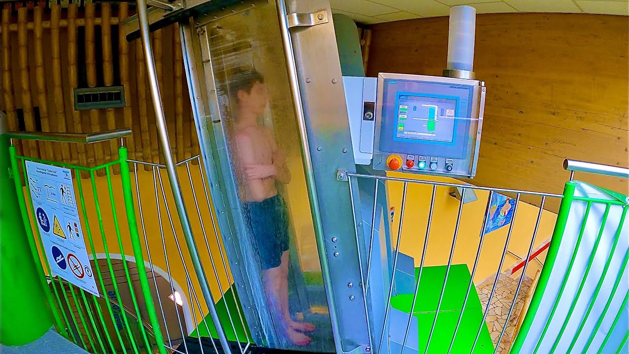 Trapdoor Water Slide at AquaMagis Plettenberg - YouTube