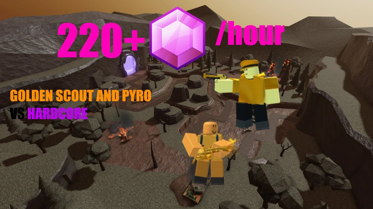 220+/hour | TDS Solo Hardcore with Golden Pyro and Golden Scout [WAVE ...
