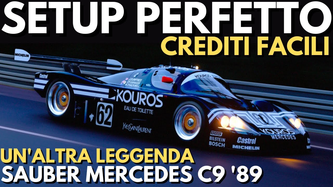GT7 SETUP SARDEGNA SAUBER MERCEDES C9 GRAN TURISMO 7 800PP CREDITI gt7-setup-sardegna-sauber-mercedes-c9-gran-turismo-7-800pp-crediti