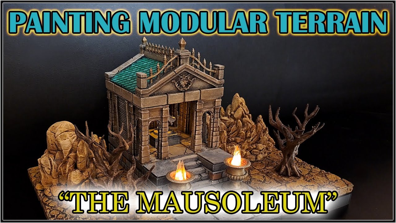 Painting Dungeon Blocks Modular Terrain for D&D - Part 5 The Mausoleum ...