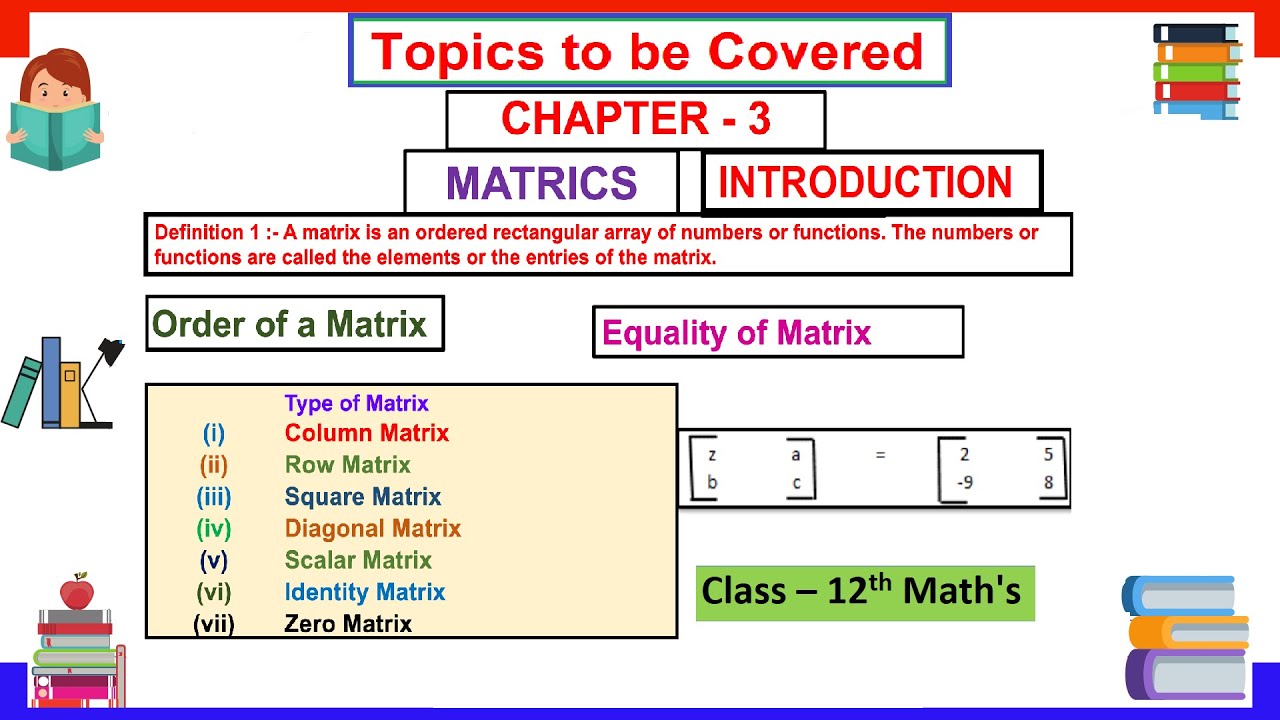 Class12th || Matrix || Chapter 3 || Introduction video || Math's ...