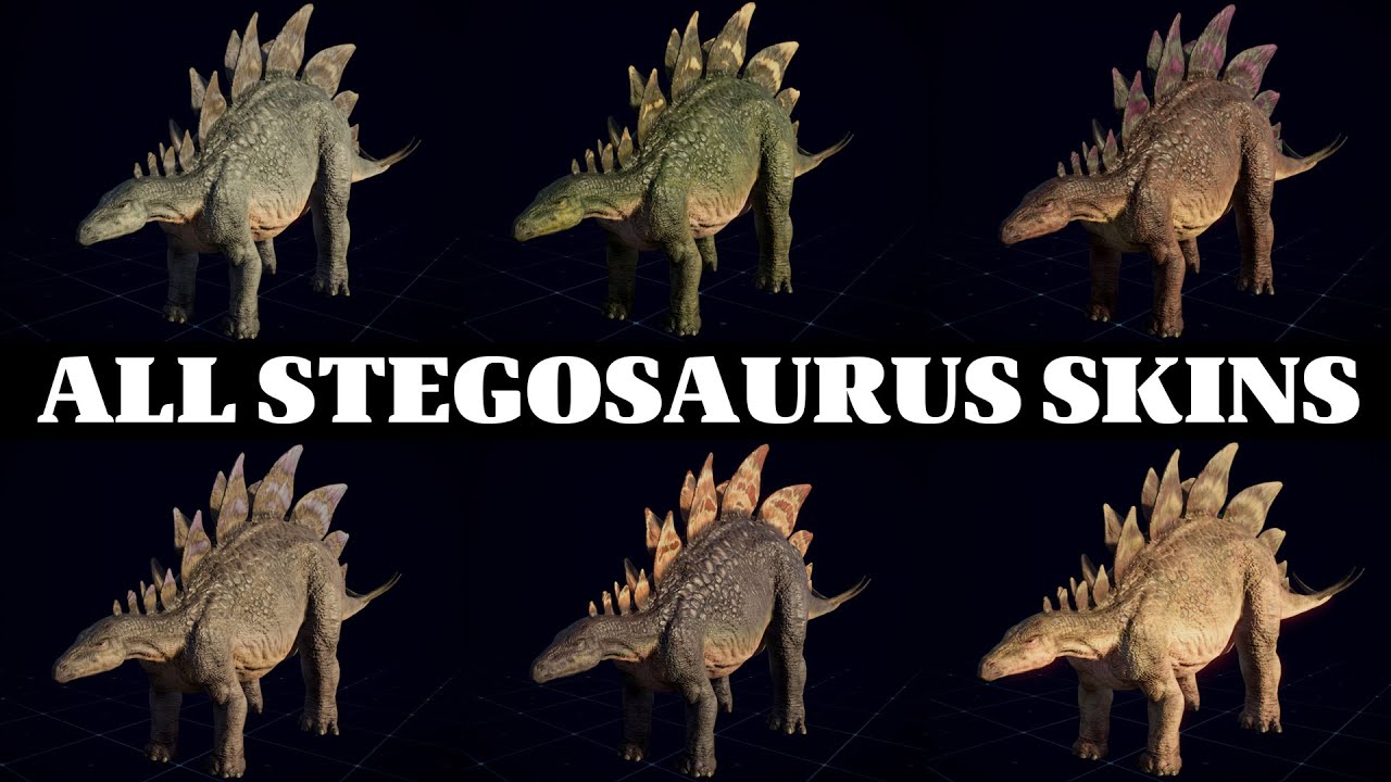 ALL STEGOSAURUS SKINS 1 | JURASSIC WORLD EVOLUTION 2 - YouTube