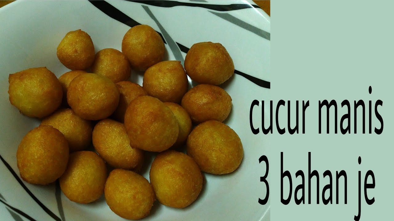 Cara Membuat Cucur Manis Guna 3 Bahan Je / Olahan Dari Tepung Gandum ...