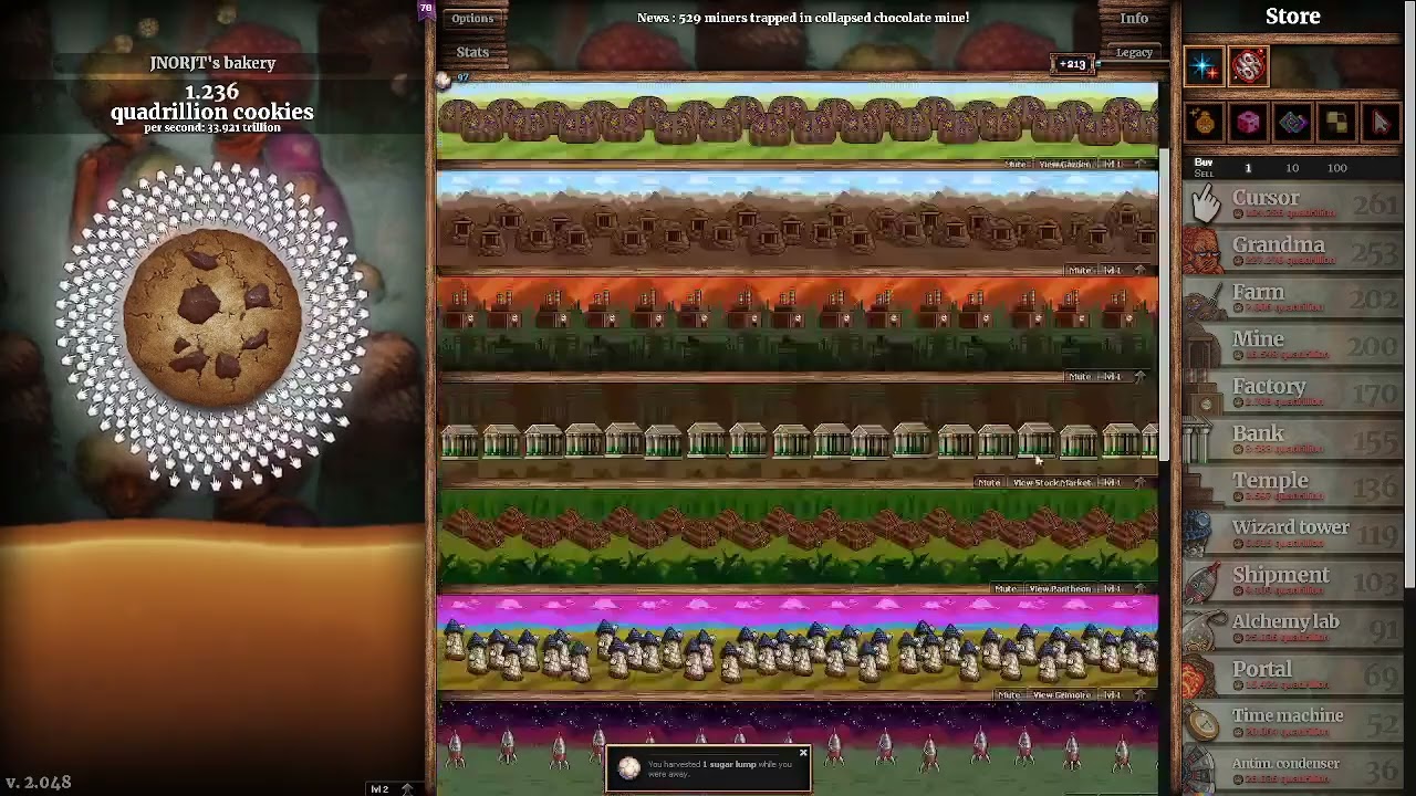 My Cookie Clicker Screen After Logging On For Today - YouTube