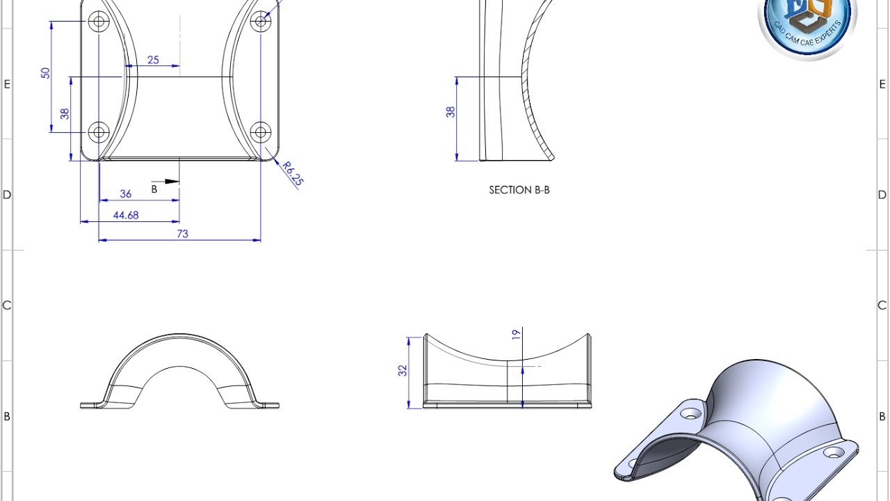Solidworks Surfaces Model 2 - YouTube