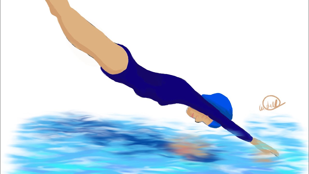 How to draw a swimmer #sports #water #action #procreate #digitalart ...