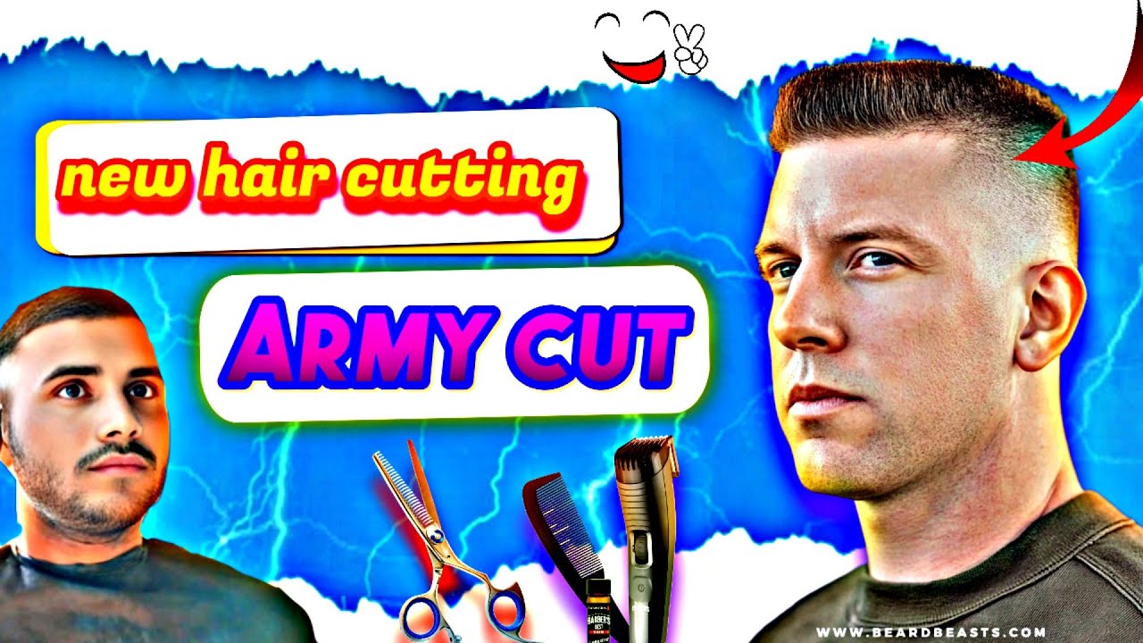 new hair cutting army cuts hair for army in beutiful cutting|| Mukesh ...