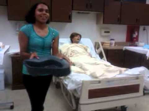 CNA Skill asisting patient w/bed pan - YouTube