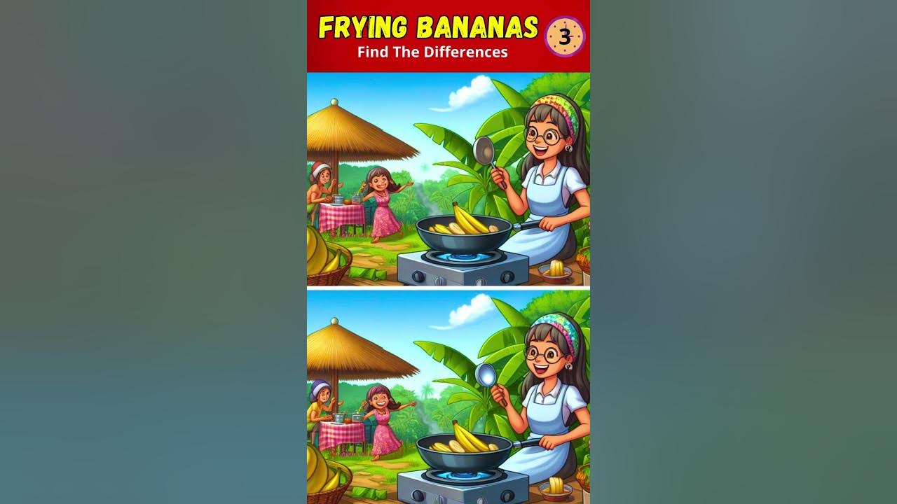 FRYING BANANAS - Find The Differences Quiz Game - YouTube