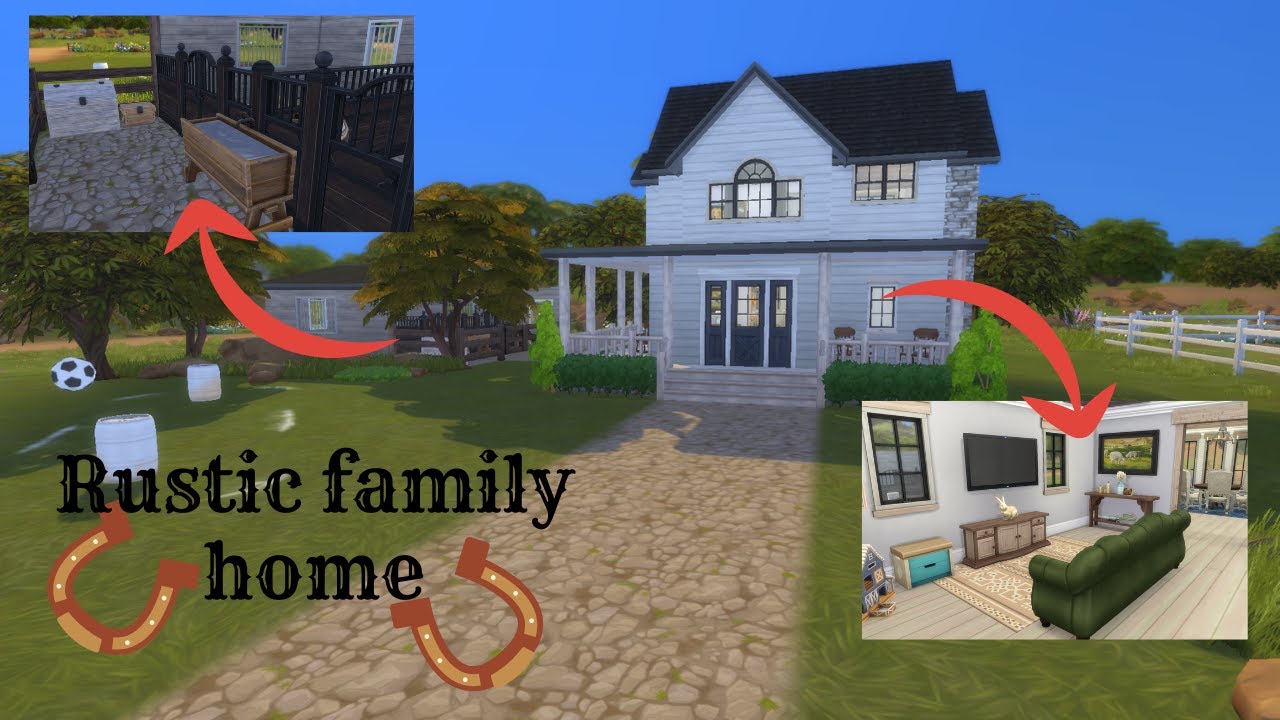 White Ranch House //The Sims 4 [seed build] - YouTube