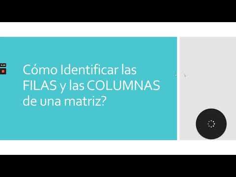 Cómo Identificar las FILAS y las COLUMNAS de una Matriz? - YouTube