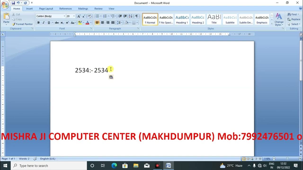 convert number to text in word - YouTube