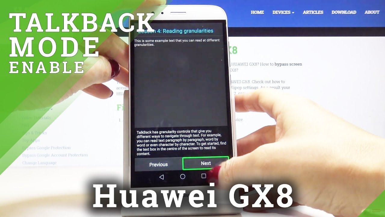 How to Activate TalkBack in HUAWEI GX8 – TalkBack Mode - YouTube