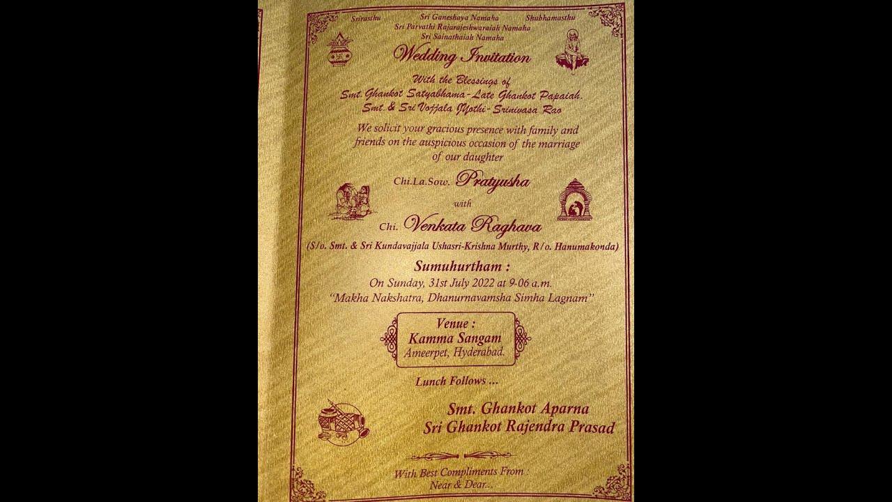 Pratyusha Weds Venkata Raghava - YouTube