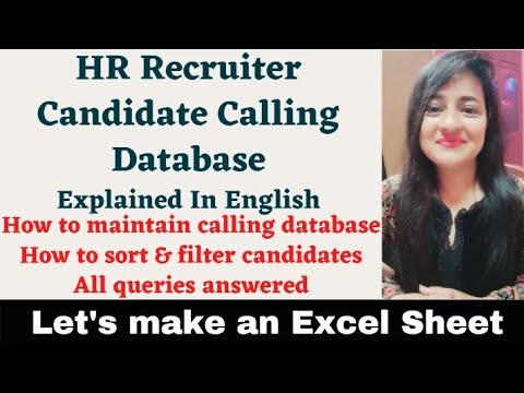 HR Recruiter Calling Script Excel Sheet | Calling database #hr # ...