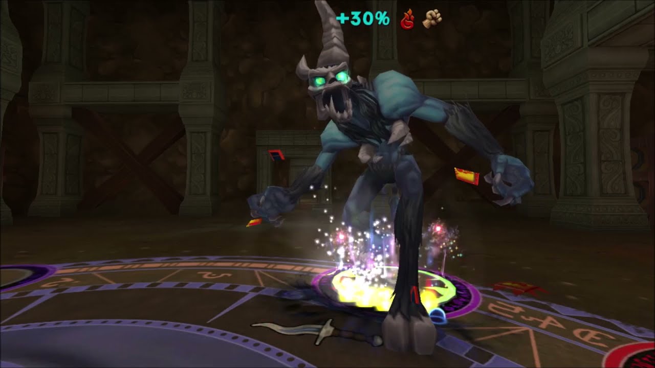 Wizard101 Lemuria Malughast SECOND ENCOUNTER Fire solo - YouTube