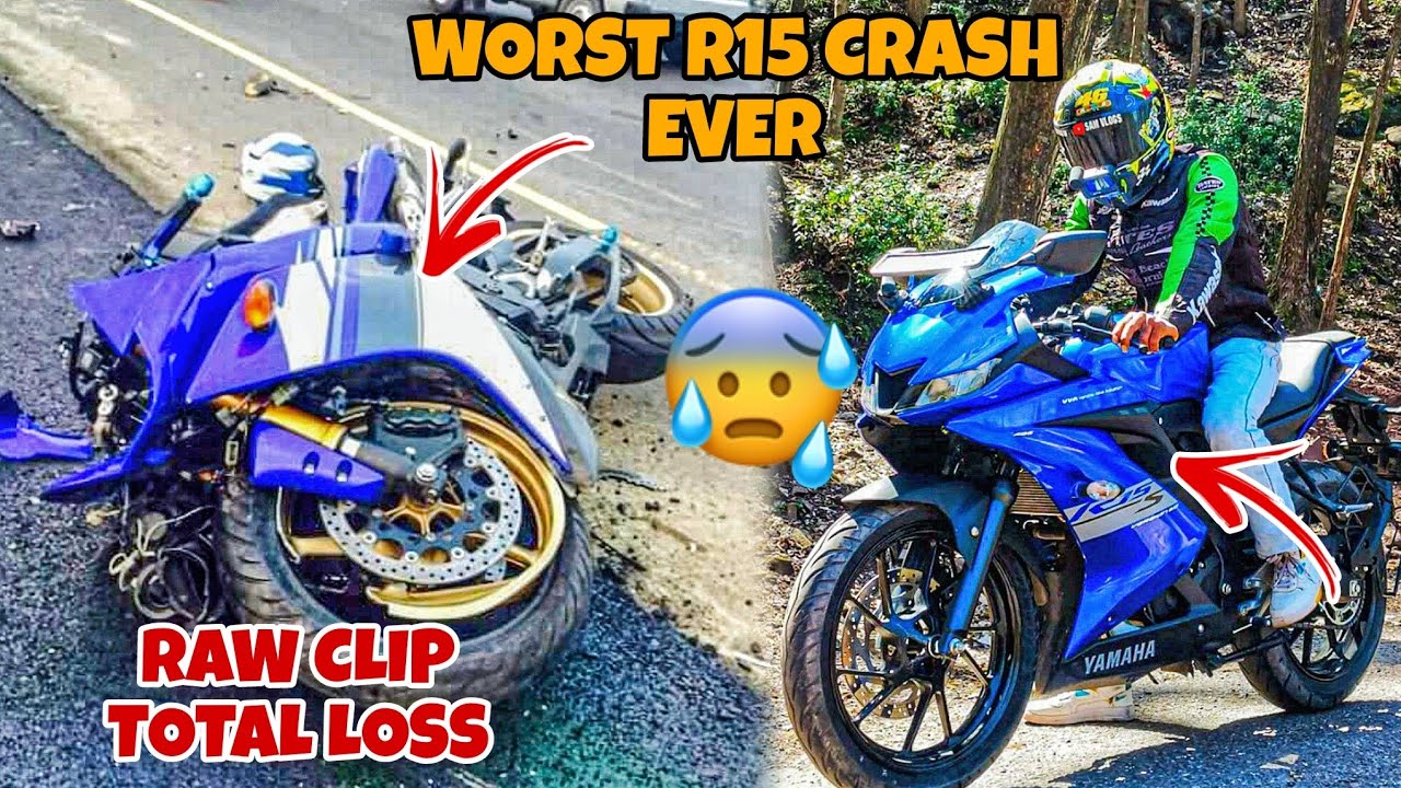 @sam..vlogs786 Worst R15 Crash Ever😭 My Dream Bike Total loss || Raw ...