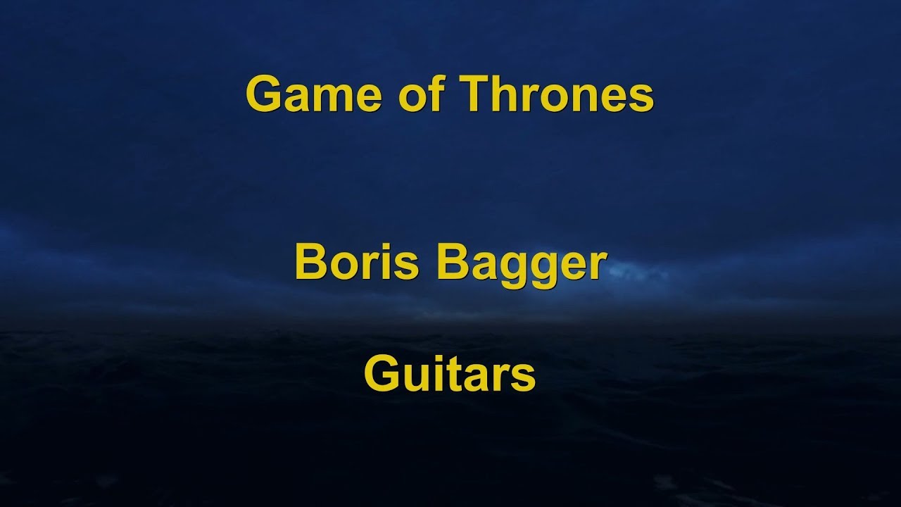Game of Thrones Boris Bagger acoustic Guitar Cover Valdo Preema ...