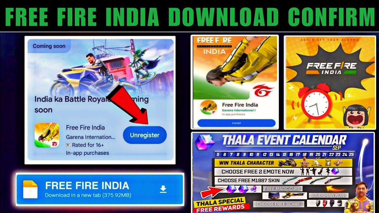 Free 🔥Ff India Download Confirm Date 🤯🥳 Ff New Event | Free Fire New ...