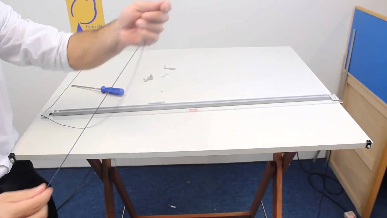 Como Montar Régua Paralela na Mesa Desenho - YouTube