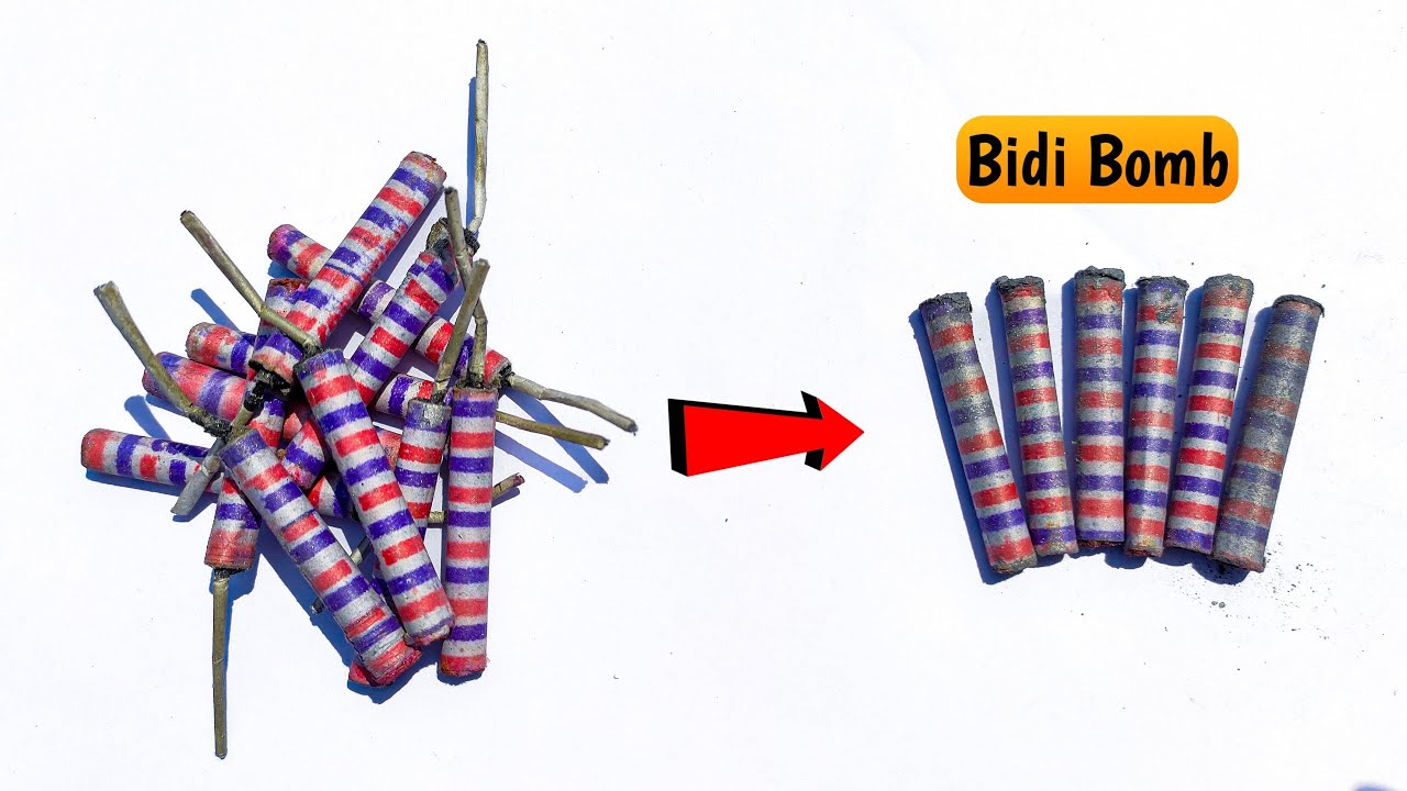 Bijli Bomb converted into Bidi Bam || Diwali Crackers Making - YouTube