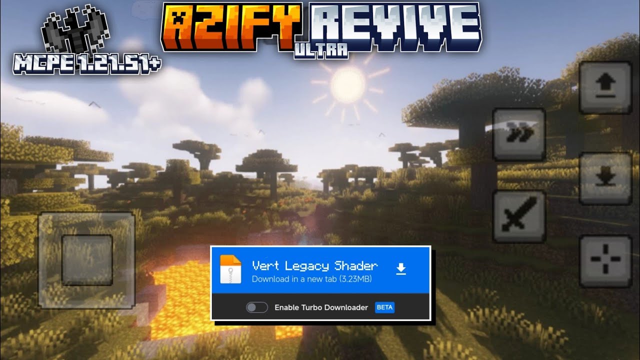 Best Realistic Shader For MCPE 1.21.51+ || Azify Revive Ultra Shader ...