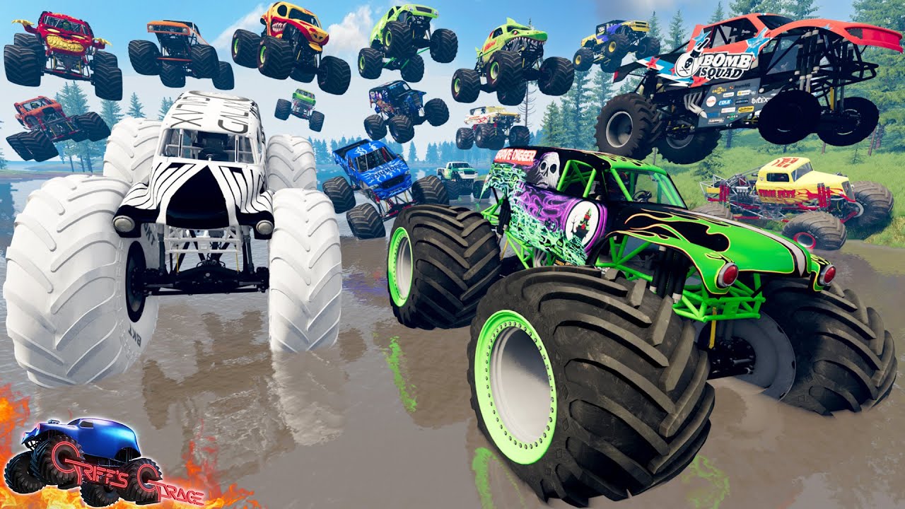 Monster Truck Mud Battle MONSTER JAM ALL STARS | Top 5 Most DANGEROUS ...