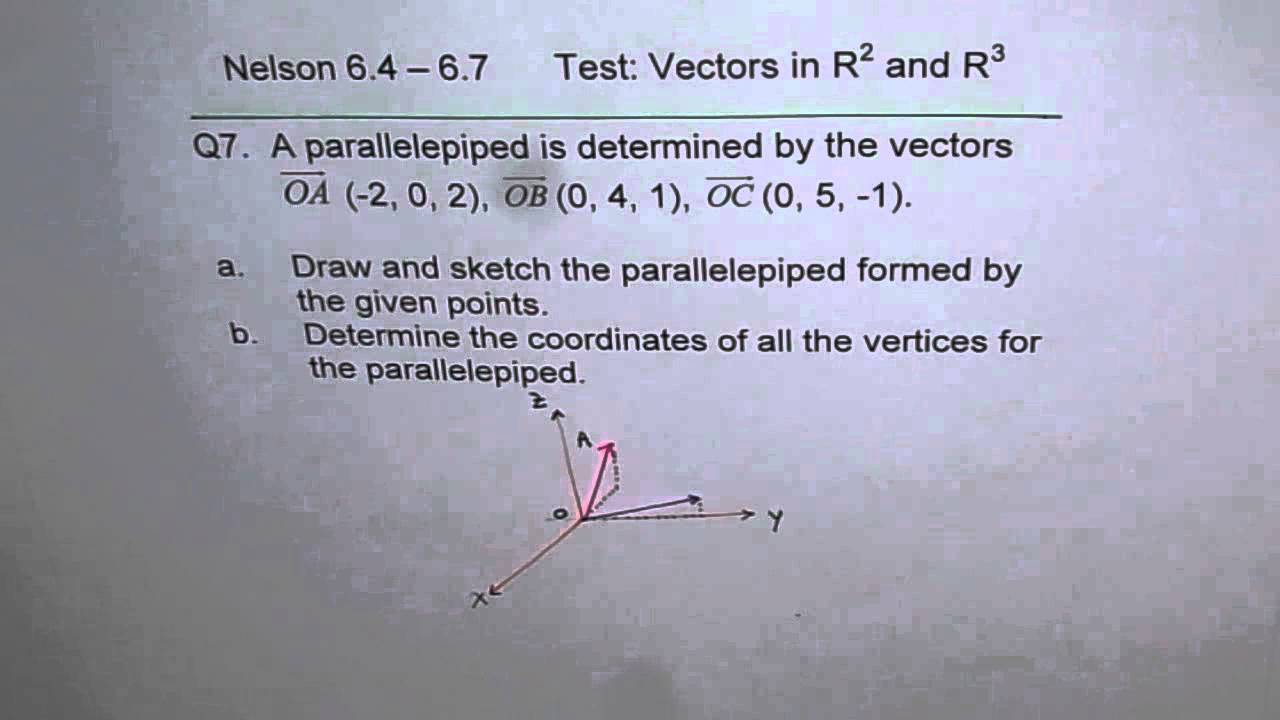 Draw a Parallelepiped in Three Space Q7 - YouTube