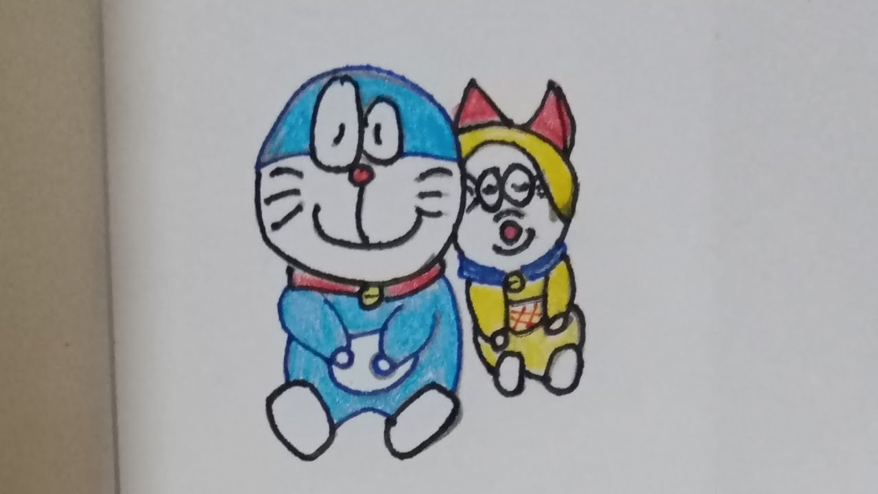 how to draw sleepy doraemon & dorami #doraemondorami #drawingtutorial # ...