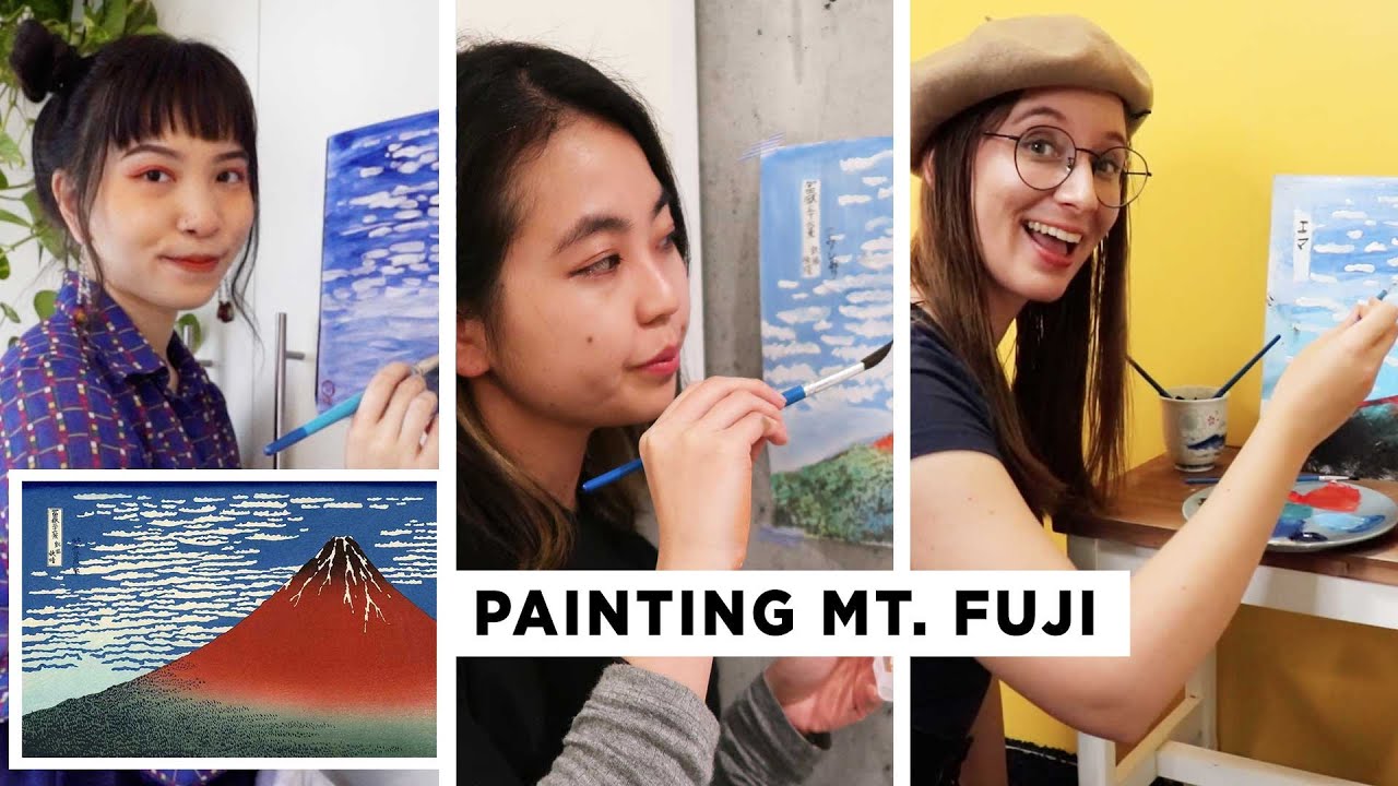 We Tried Recreating THIS Iconic Japanese Painting… (Bob Ross Style ...