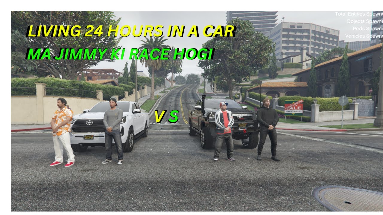 24 HOURS LIVING IN A CARS CHALLENGE WITH JIMMY FRINDS WITH 2 REVO AND ...