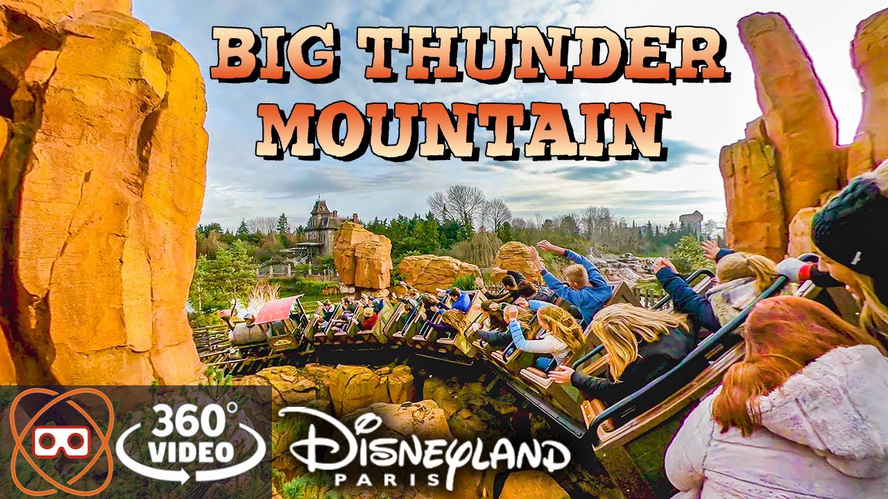 [5K 360] Big Thunder Mountain Disneyland Paris Roller Coaster - 360 ...