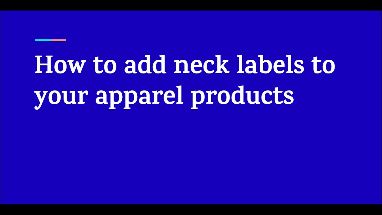 How to add neck labels to your apparel products - YouTube