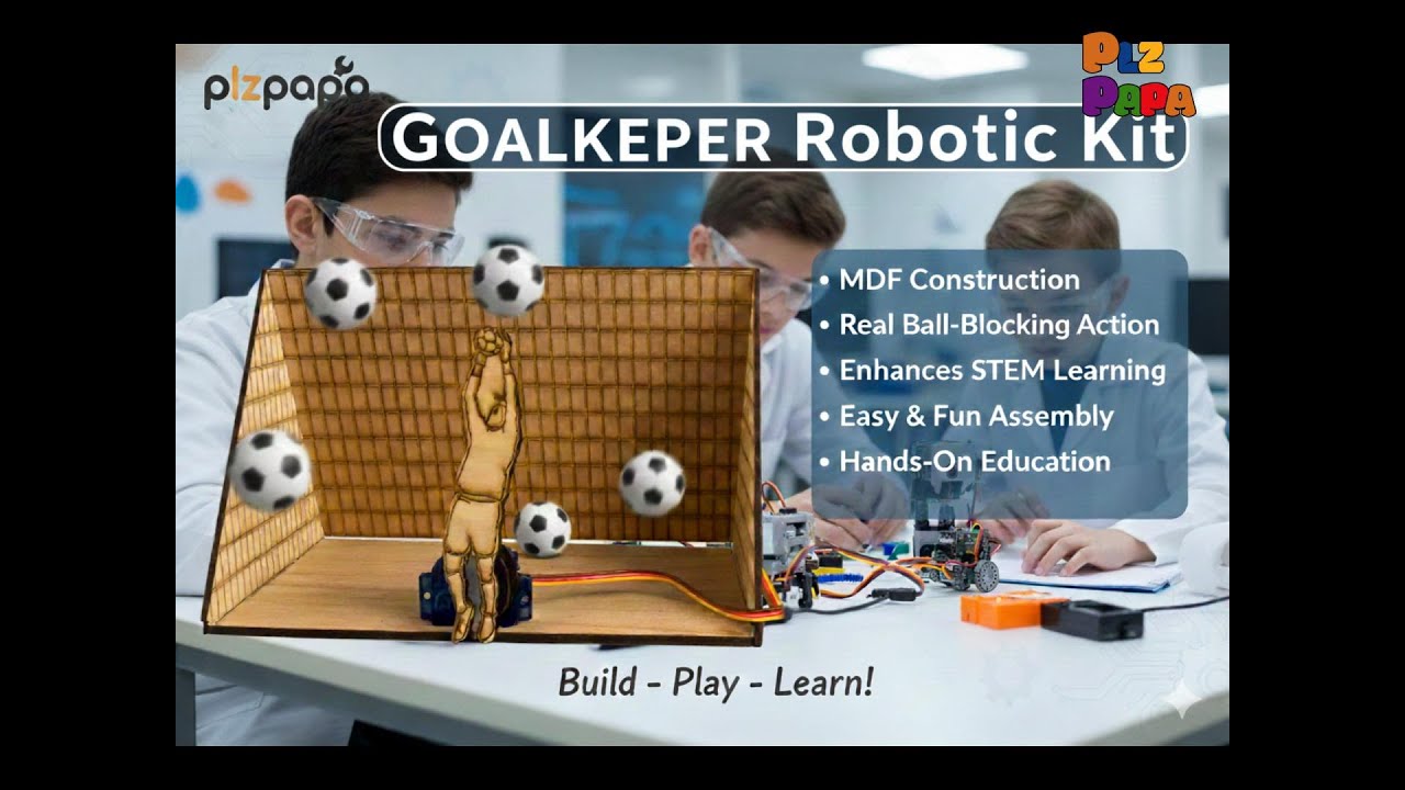 How to Make a Goalkeeper Robot? 🥅 Plzpapa STEM Project (MDF Model ...