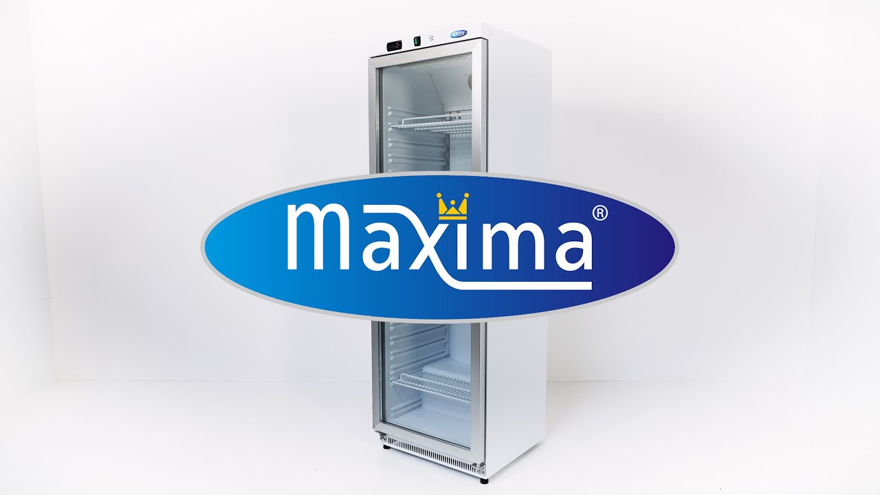 Maxima Fridge - 400L - White - with Glass Door - YouTube