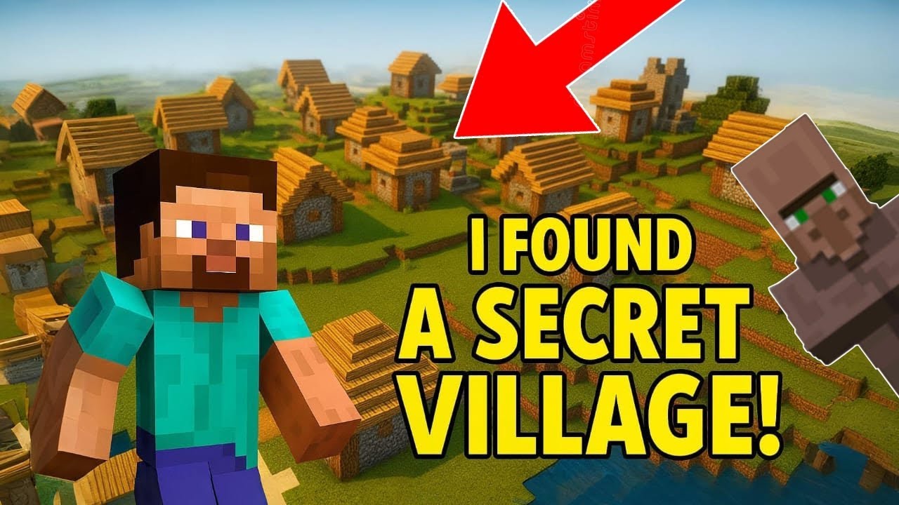 🎯I Found a Secret Village Hidden in Minecraft Survival!😱🏚️ - YouTube