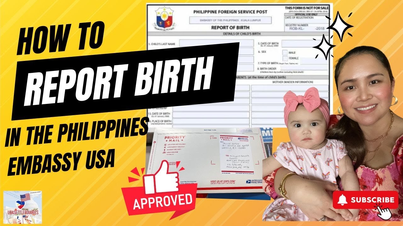 How to Report Birth to the Philippines Embassy USA - YouTube